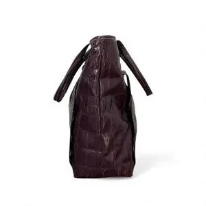 Guess | Bags | Y2k Guess Croc Embossed Tote Bag Burgundy Patent ...